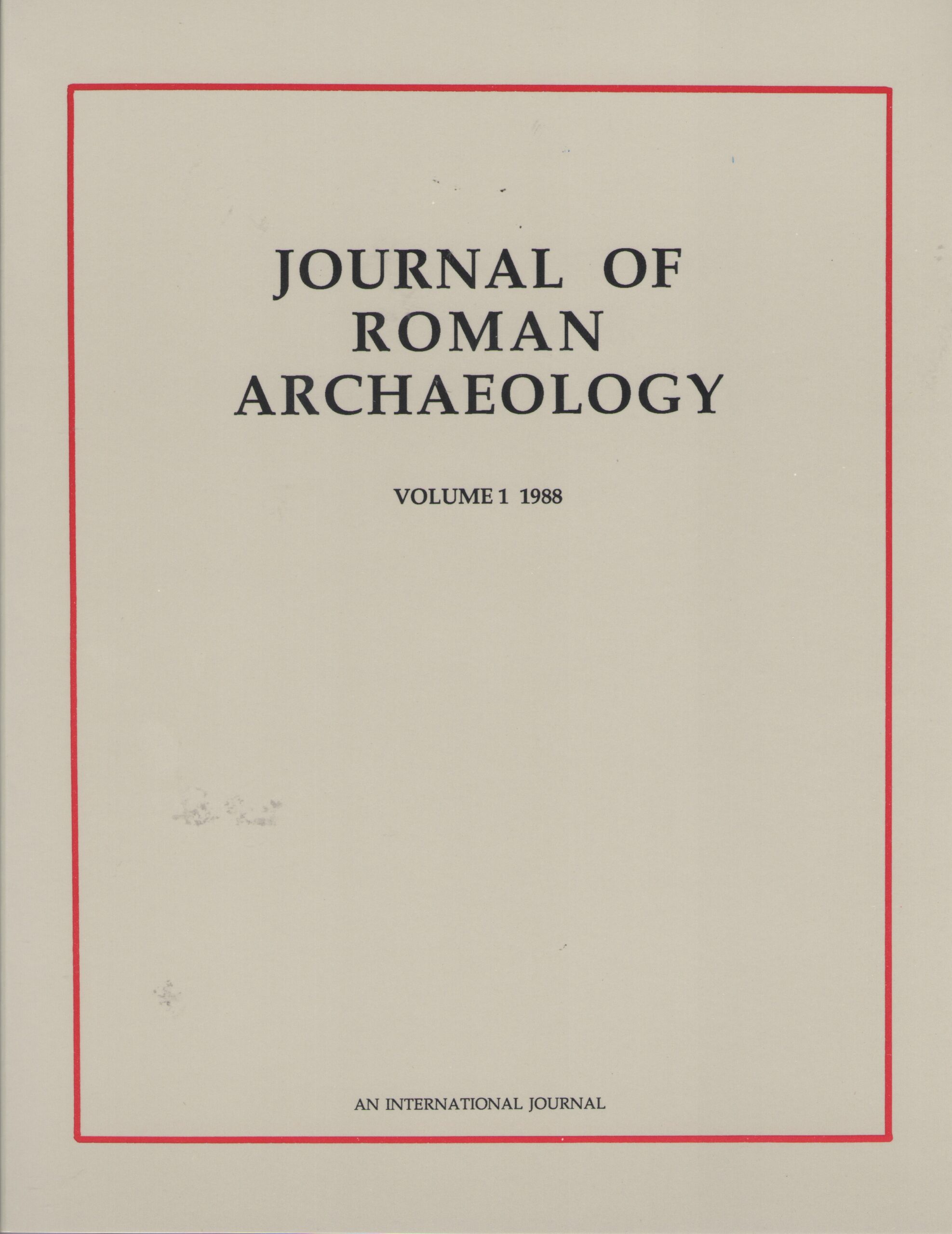 Volume 1 – Journal of Roman Archaeology