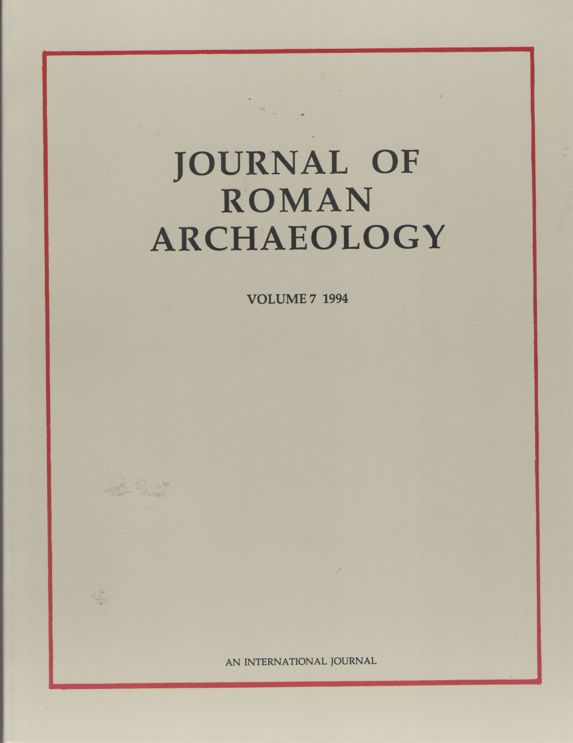 Volume 7 – Journal of Roman Archaeology