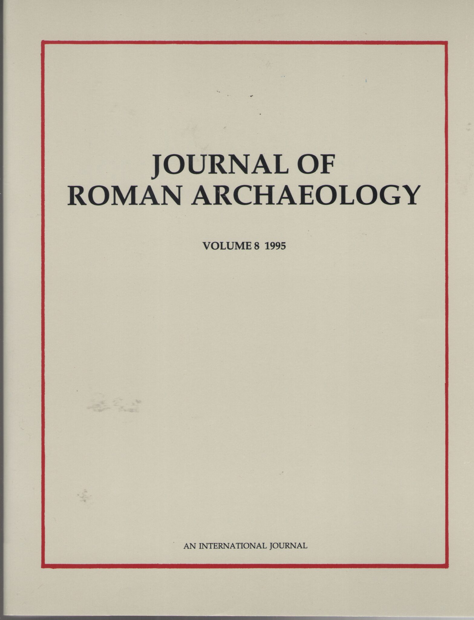 Volume 8 – Journal of Roman Archaeology
